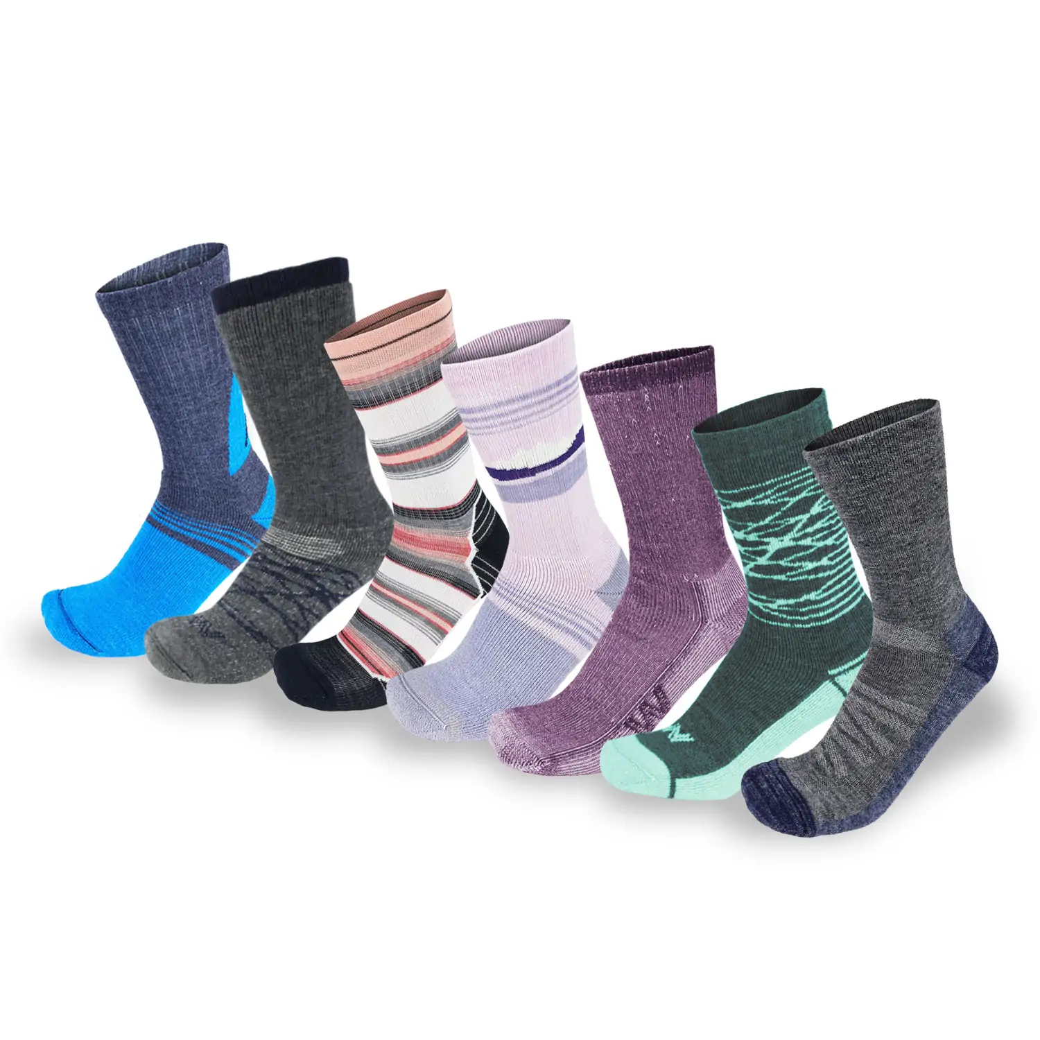 Womens Ultimate 7 Pair Hike Sock Collection Medium - Wilderness Wear
